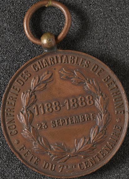 Bronze medal commemorating the 700th anniversary of the Confrerie des ...