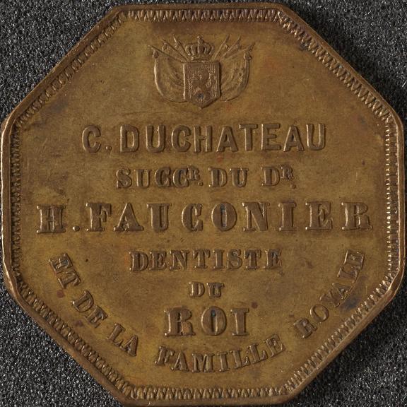Octagonal bronze token | Science Museum Group Collection