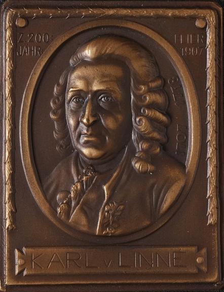 Rectangular bronze plaque to commemorate the 2nd centenary of the birth ...