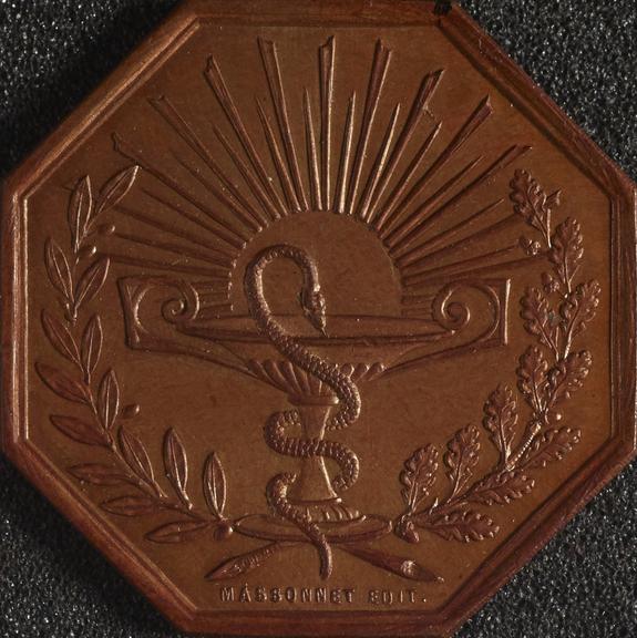 Medal, octagonal bronze | Science Museum Group Collection
