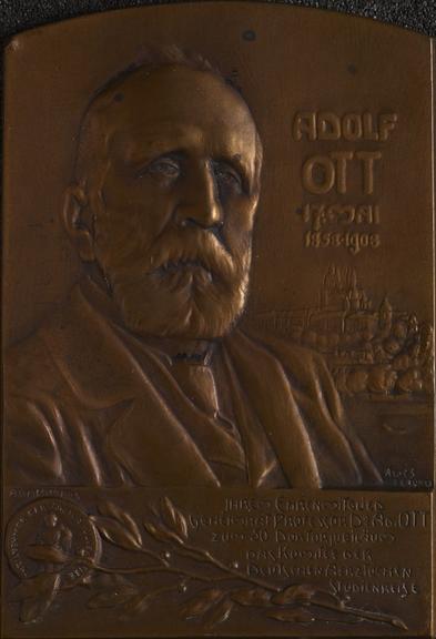 Plaque, bronze, commemorating 50th anniversary of doctorate of Dr ...