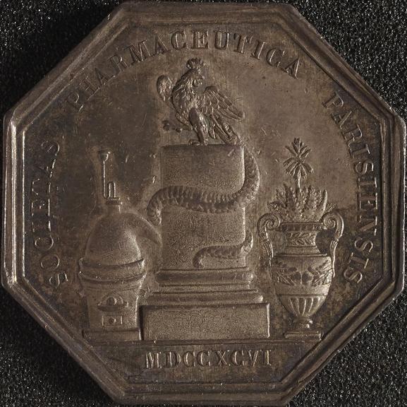 Octagonal silver medal | Science Museum Group Collection