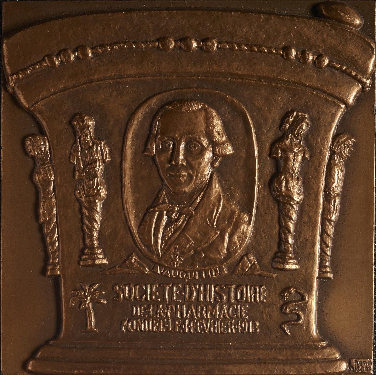 Square bronze plaque | Science Museum Group Collection