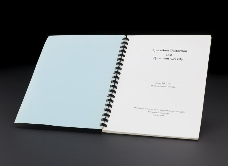 PhD thesis by Hawking's student James Grant, titled: Spacetime ...