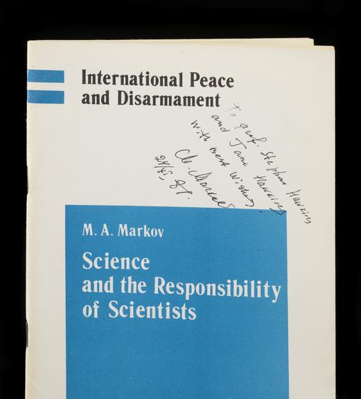 Book on disarmament and the responsibility of scientists by Soviet ...