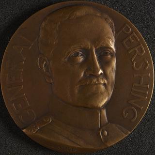 Bronze medal to commemorate General Pershing and the advance of his ...