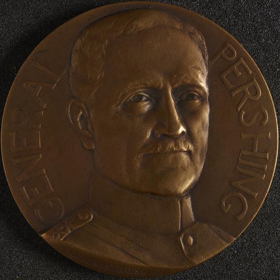 Bronze medal to commemorate General Pershing and the advance of his ...