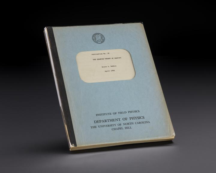 Book with early contributions to quantum gravity by pioneer Bryce ...