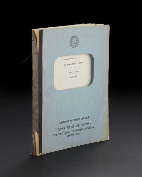Book with early contributions to quantum gravity by pioneer Bryce ...