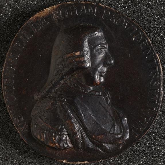 Plaster cast of obverse of medal representing Emmanuel de Rohan ...