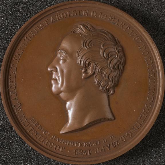Medal presented by doctors of Hanover to commemorate 50th anniversary ...