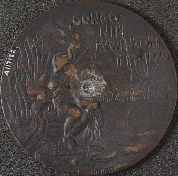 Medal of bronzed metal commemorating 3rd African journey of Sir H.M ...