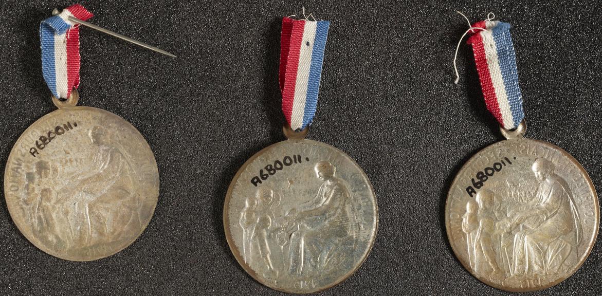 Three metal badges | Science Museum Group Collection