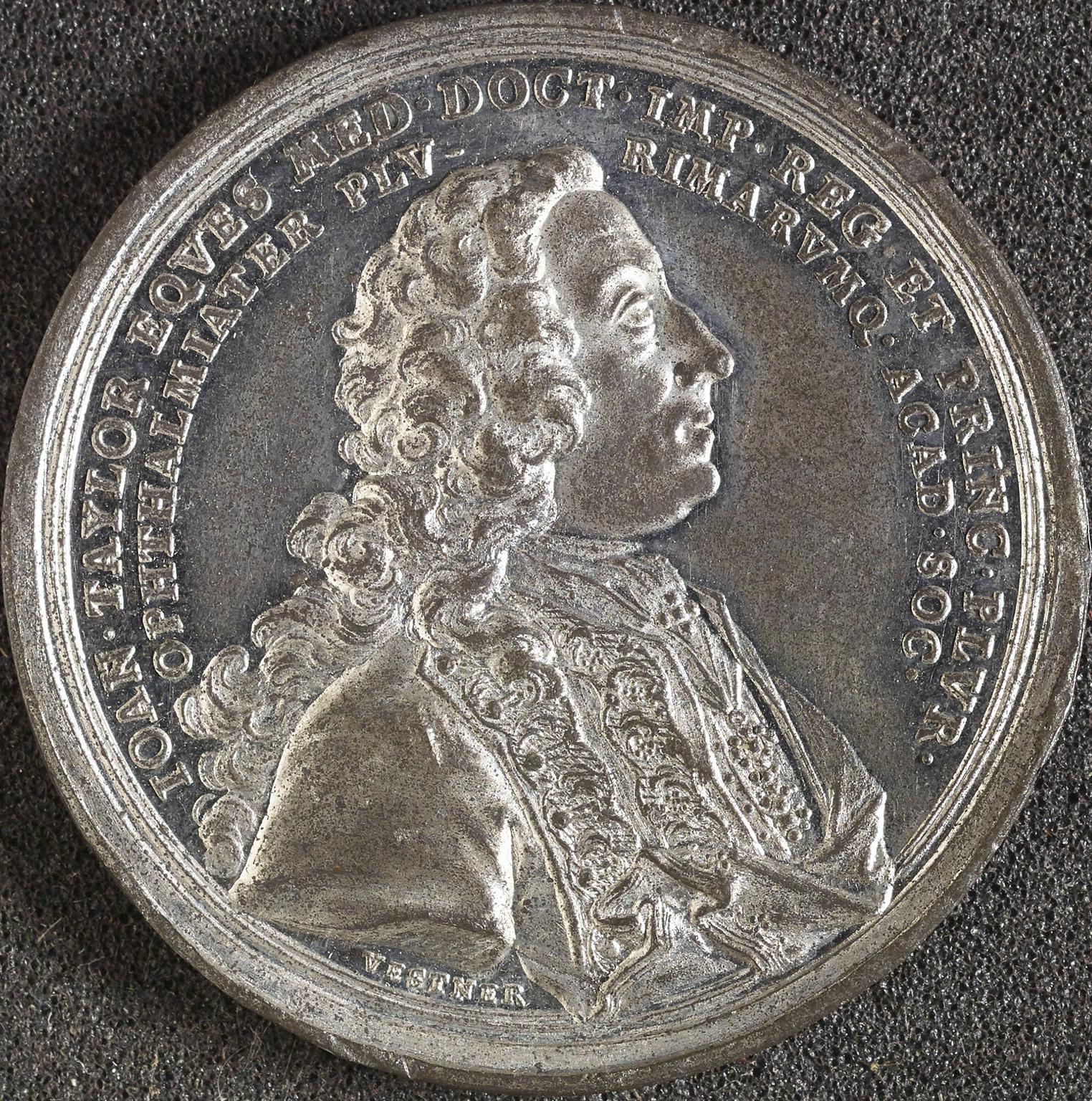 White metal medal by Vestner commemorating John Taylor | Science Museum ...