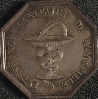 Silver, octagonal medal | Science Museum Group Collection