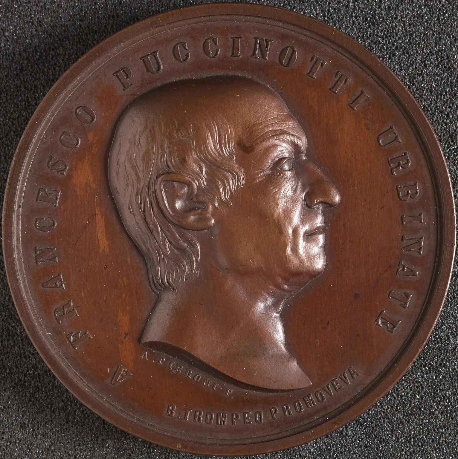 Bronze medal by A. Pieroni and B. Trompeo commemorating Francesco ...