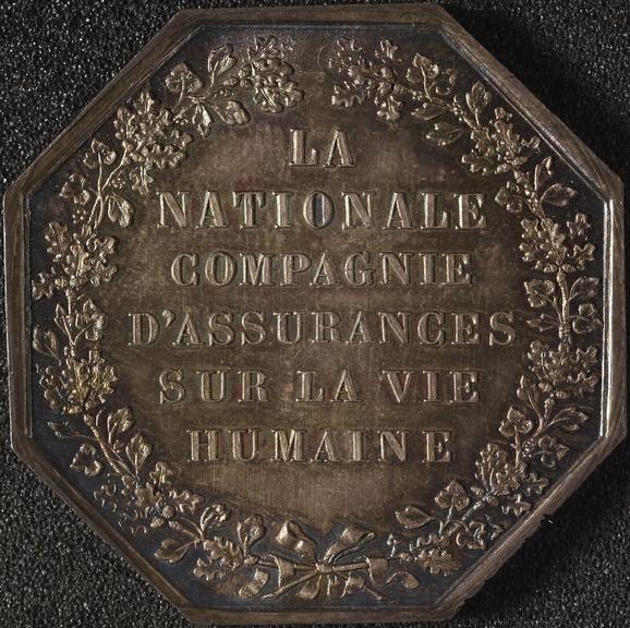 Silver octagonal medal | Science Museum Group Collection