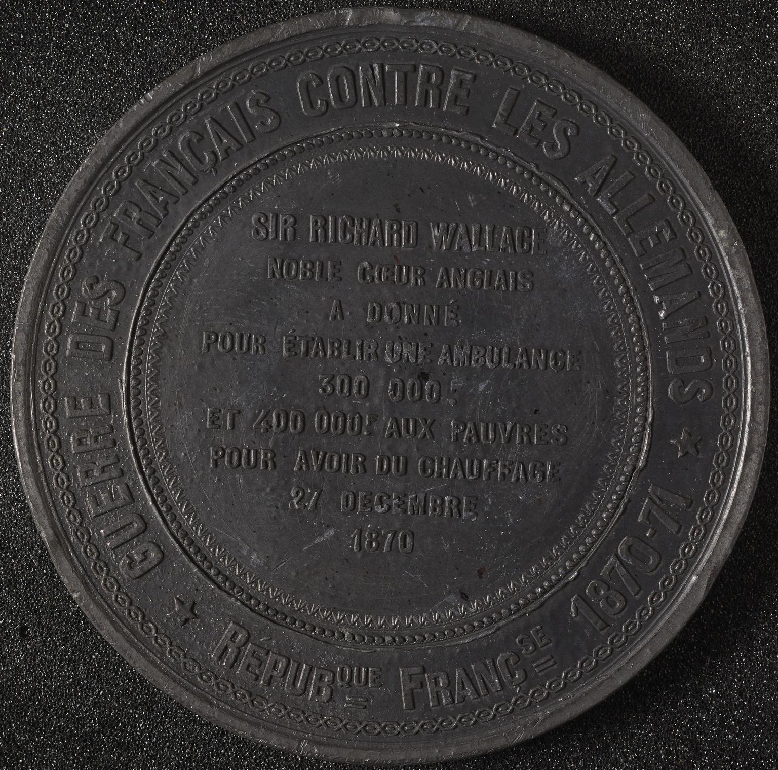 Medal awarded to Sir Richard Wallace | Science Museum Group Collection