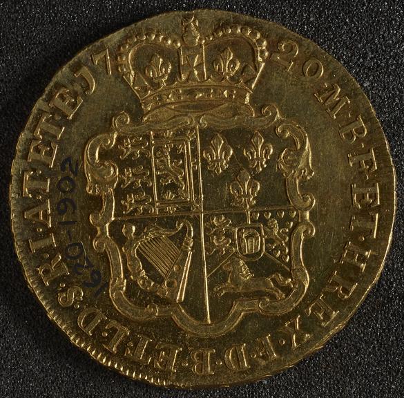 Five Guinea coin of George II | Science Museum Group Collection