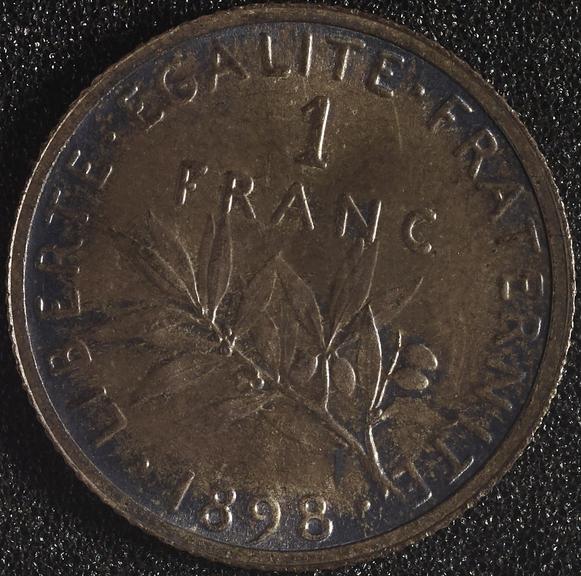 French silver coinage of 1900 | Science Museum Group Collection