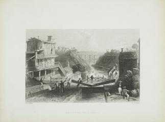 Steel Engraving, Lockport: Erie Canal by W. Tomble | Science Museum Group Collection
