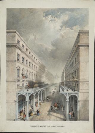 Perspective view of the London Railway | Science Museum Group Collection