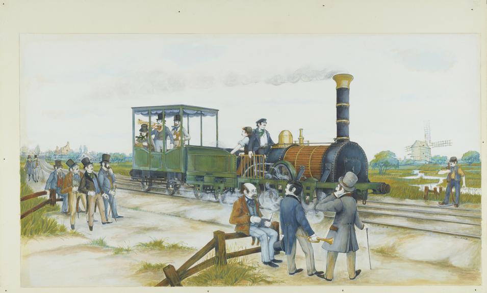 Watercolour: Illustration of the first experimental test of the Doppler ...