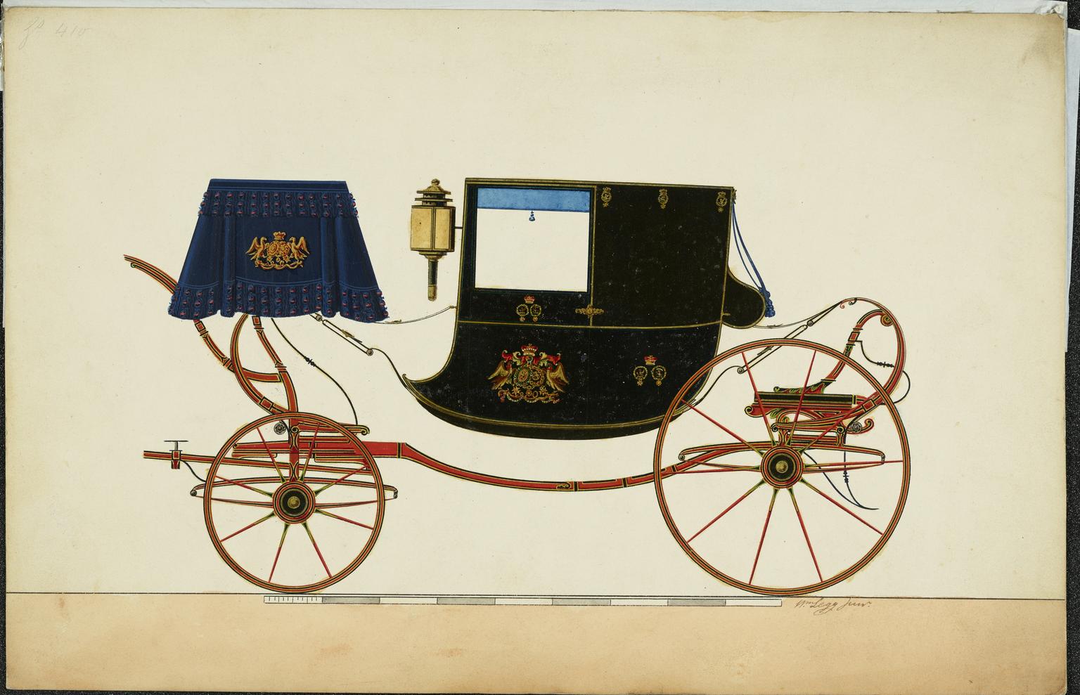 Design for a Dress Chariot carriage | Science Museum Group Collection