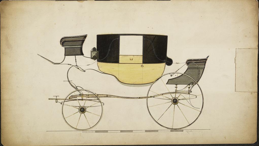 Design for a Road Perch, L Spring Landau carriage | Science Museum ...