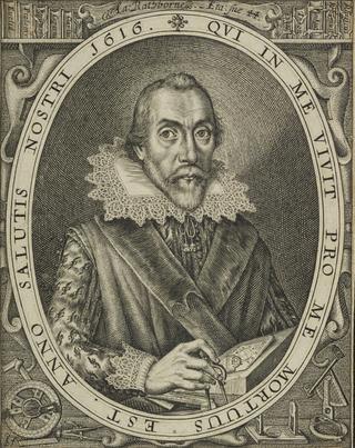 Portrait print from engraving of Rathborne Aaron, 1616. | Science ...