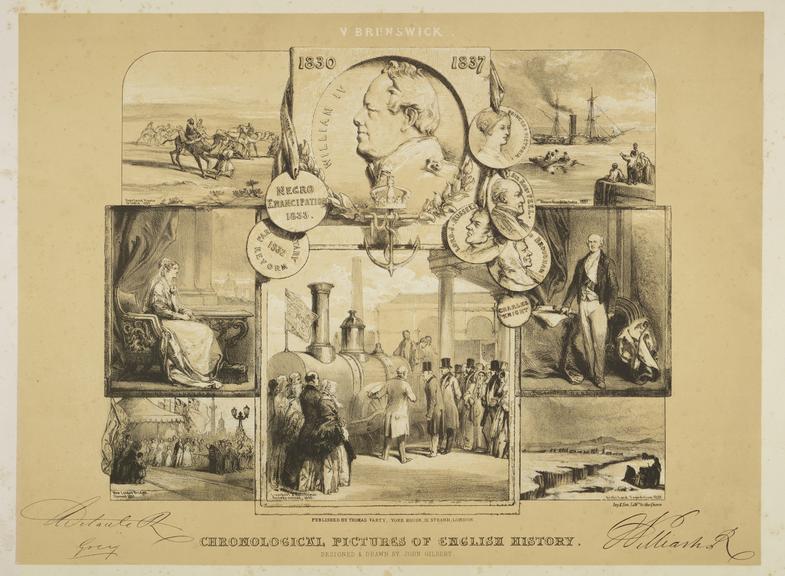 Lithograph, Chronological pictures of English History | Science Museum ...