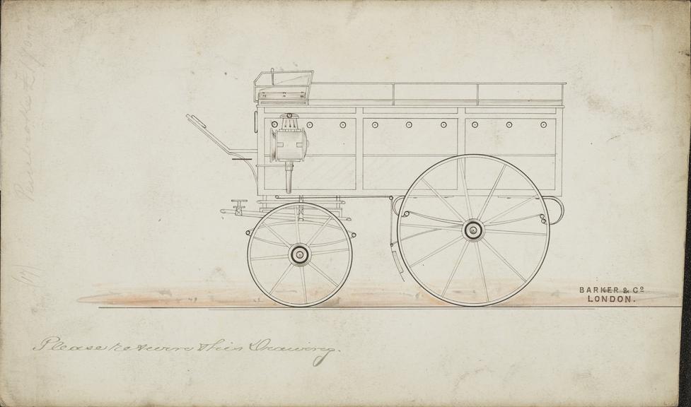 Design for a DE Luggage Wagon | Science Museum Group Collection