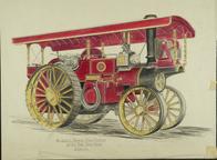 Watercolour drawing of Burrell engine | Science Museum Group Collection