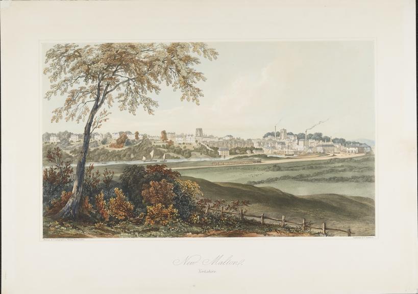 Coloured lithograph "New Malton | Science Museum Group Collection