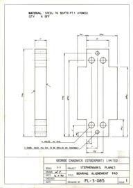 Drawing of bearing alignment pad | Science Museum Group Collection