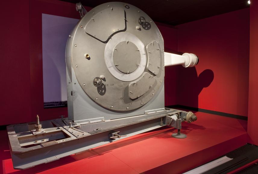 C4 Rotating Mirror High Speed Camera bolted to rectangular wheeled ...