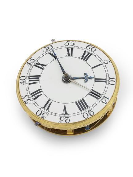 Watch movement with remontoir and two balance springs by Thomas Mudge ...