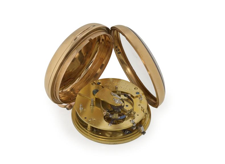 Spring-detent escapement watch in a gold case by Reid & Co. London ...