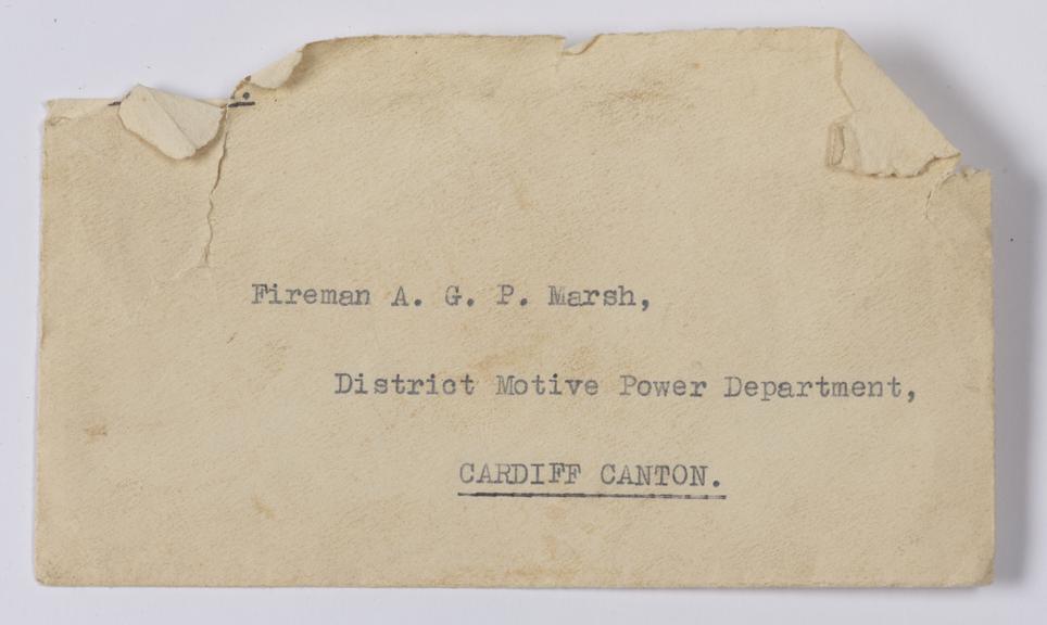 Congratulatory letter from British Transport Commission to Albert ...