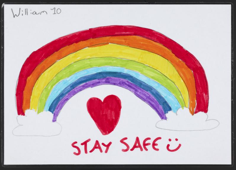 Rainbow picture "Stay Safe" | Science Museum Group Collection