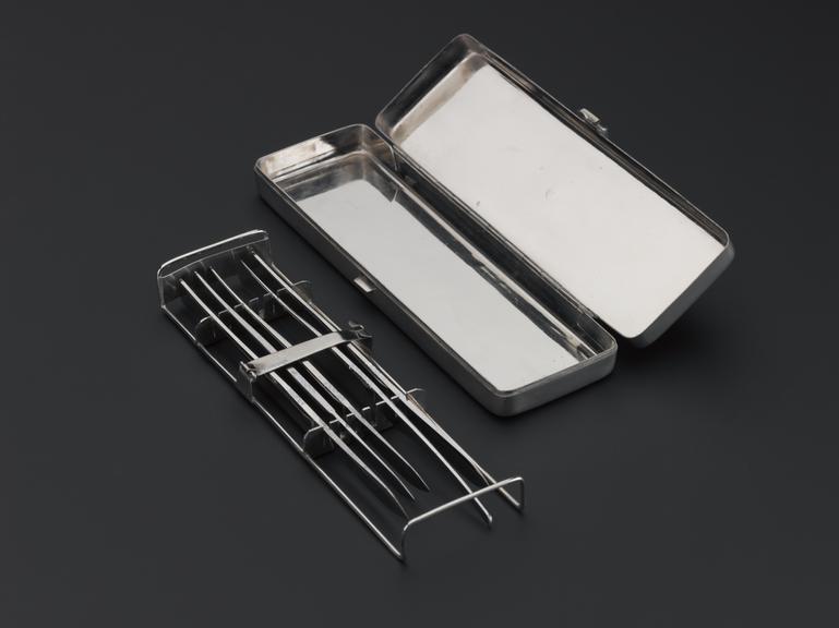 Four scalpels and a hernia bistoury in case | Science Museum Group ...