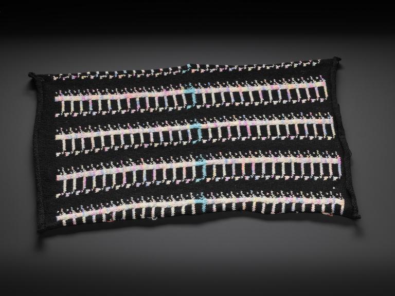 Knitted sample created during the development of Punchcard Economy by ...