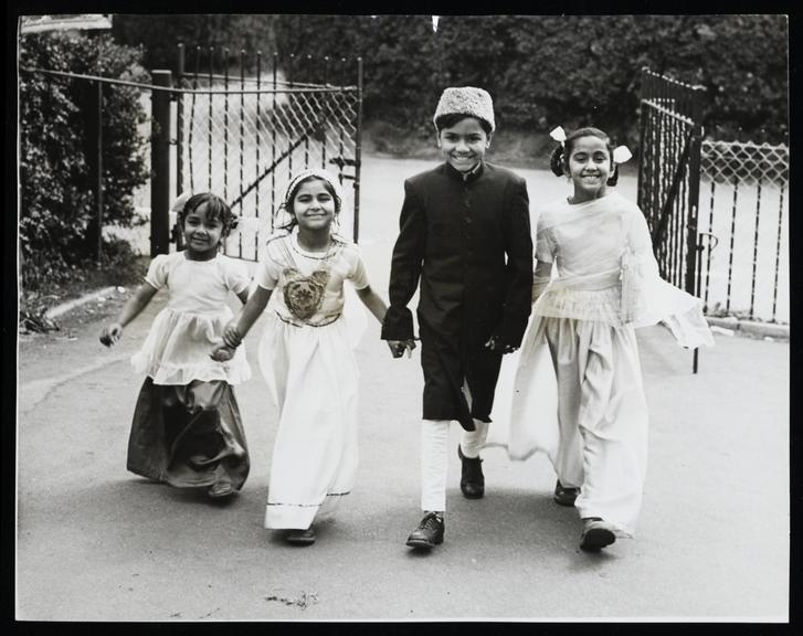 Four Pakistani children arriving at school | Science Museum Group ...