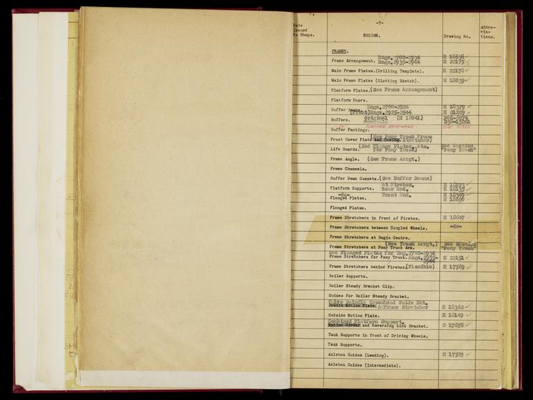 Derby Works drawing register | Science Museum Group Collection