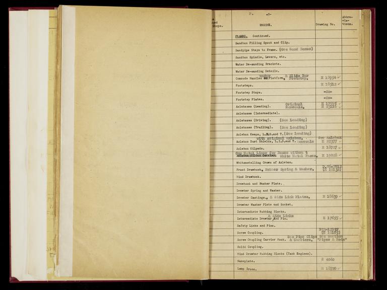 Derby Works drawing register | Science Museum Group Collection
