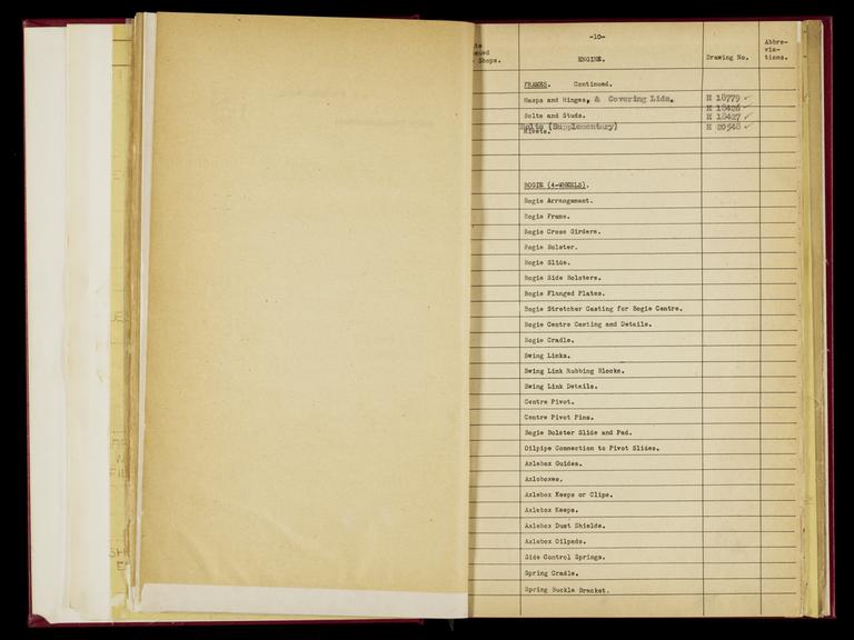 Derby Works drawing register | Science Museum Group Collection