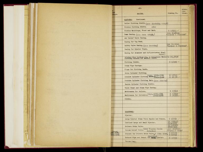 Derby Works drawing register | Science Museum Group Collection