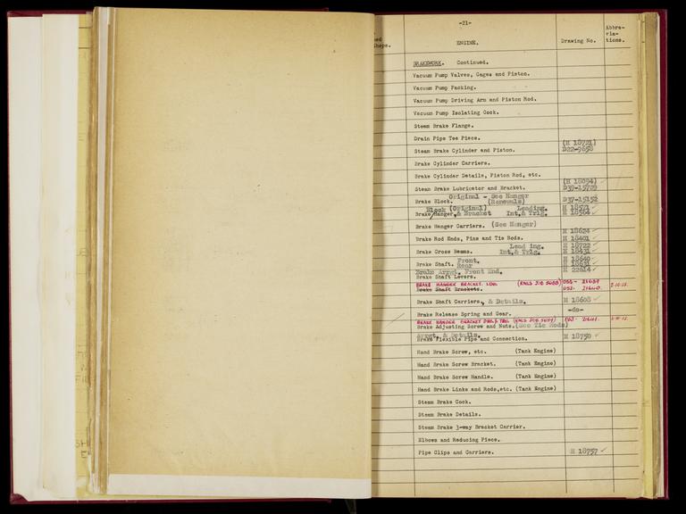 Derby Works drawing register | Science Museum Group Collection