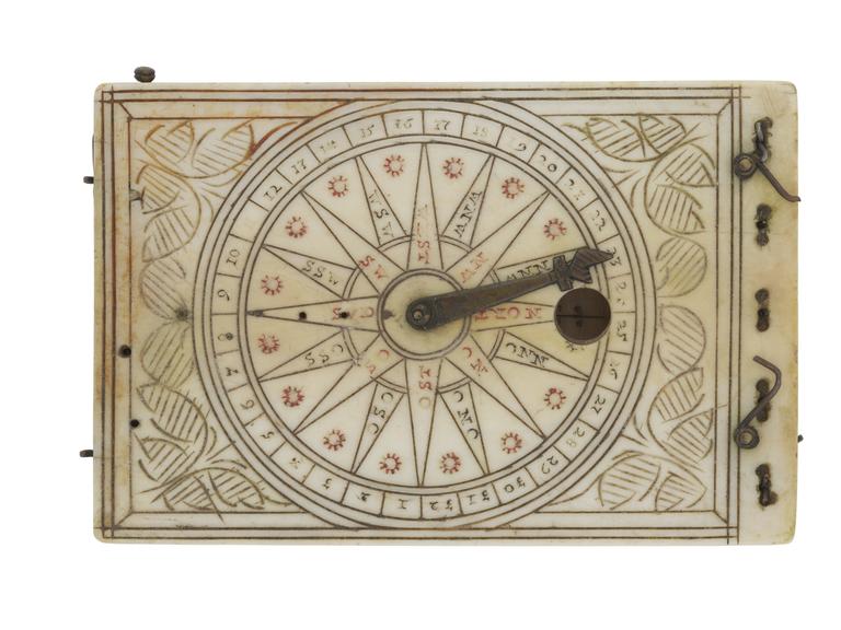Ivory folding sundial by Jacob Karner | Science Museum Group Collection