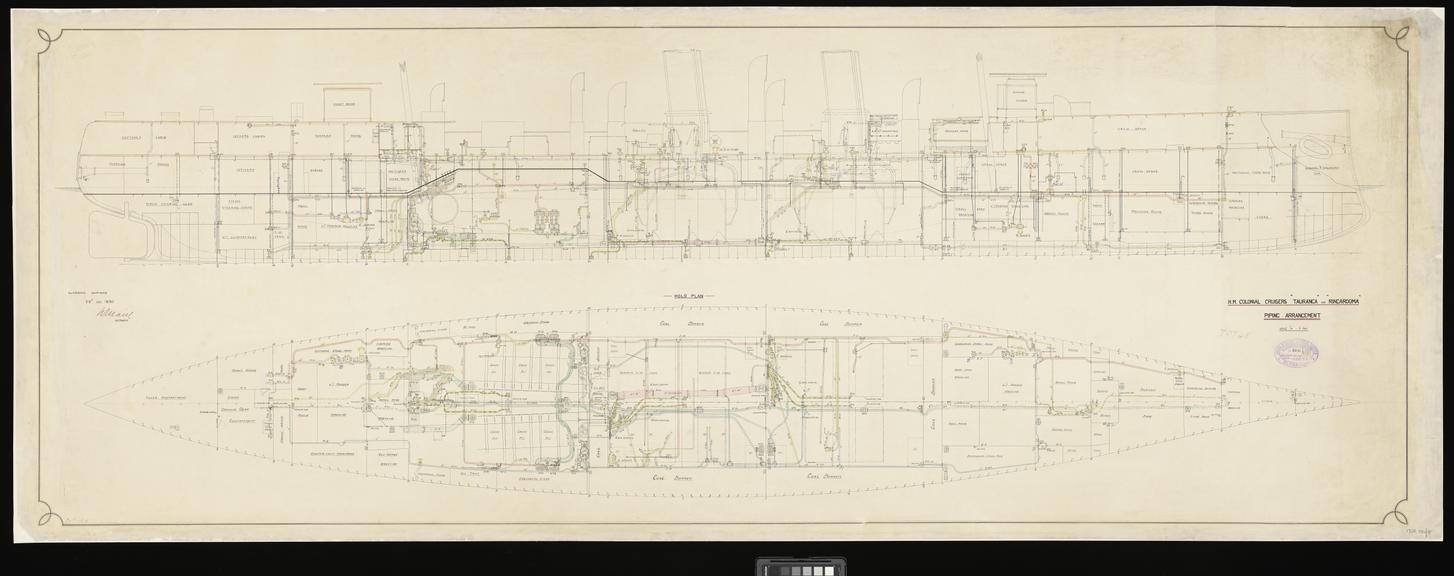 Drawings (9) of colonial cruisers "Tauranga" and "Ringarooma" | Science ...